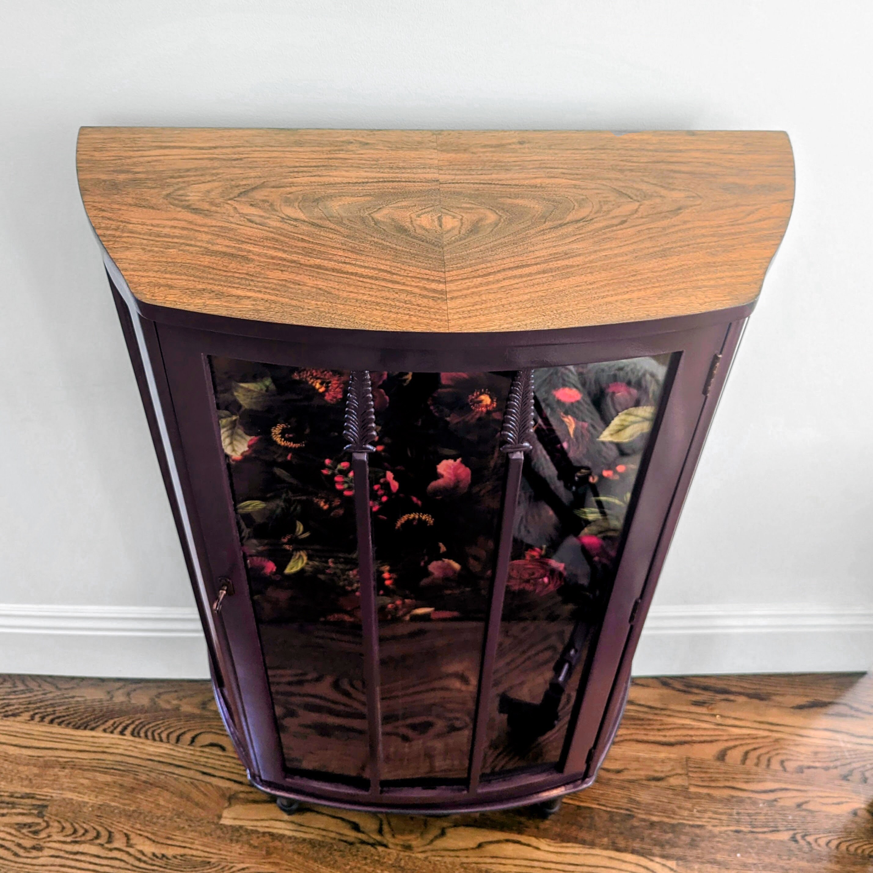 Gloss Plum Glass Panel Display Cabinet - Etsy