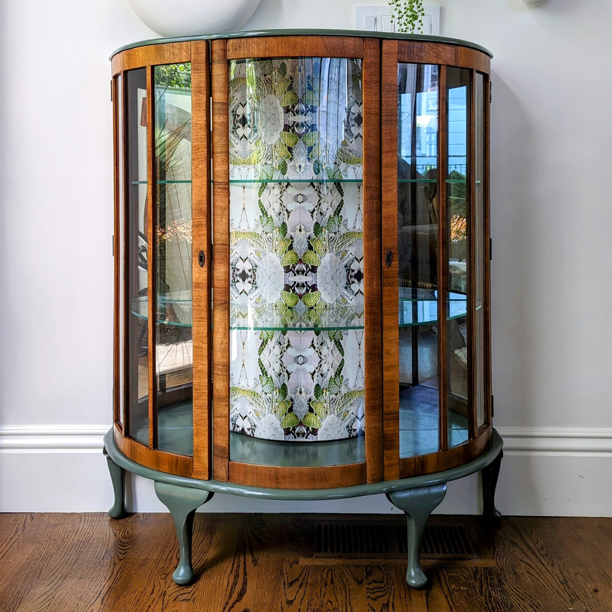 Green Display or Bar Cabinet - Etsy