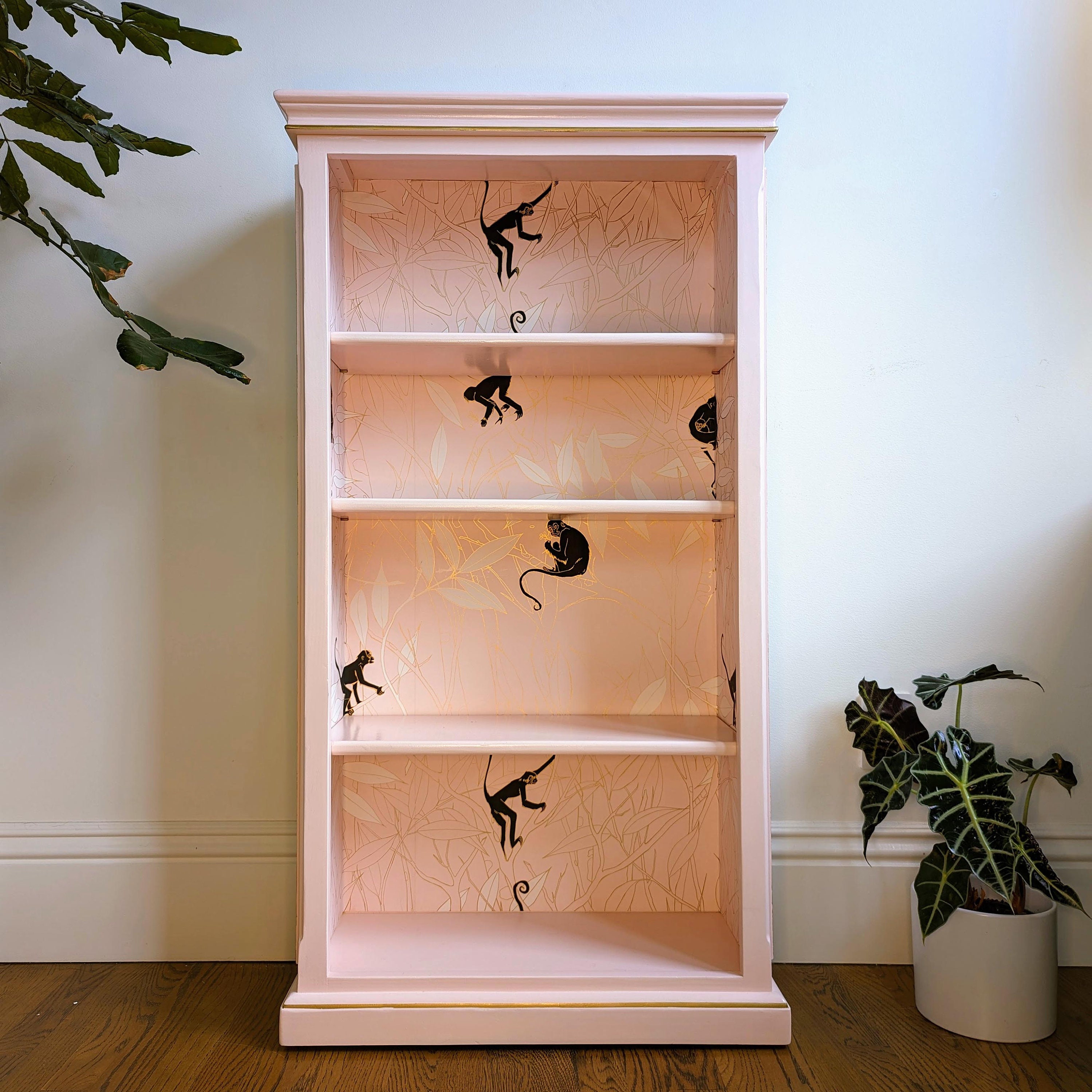 Glossy Light Pink Monkey Bookcase - Etsy