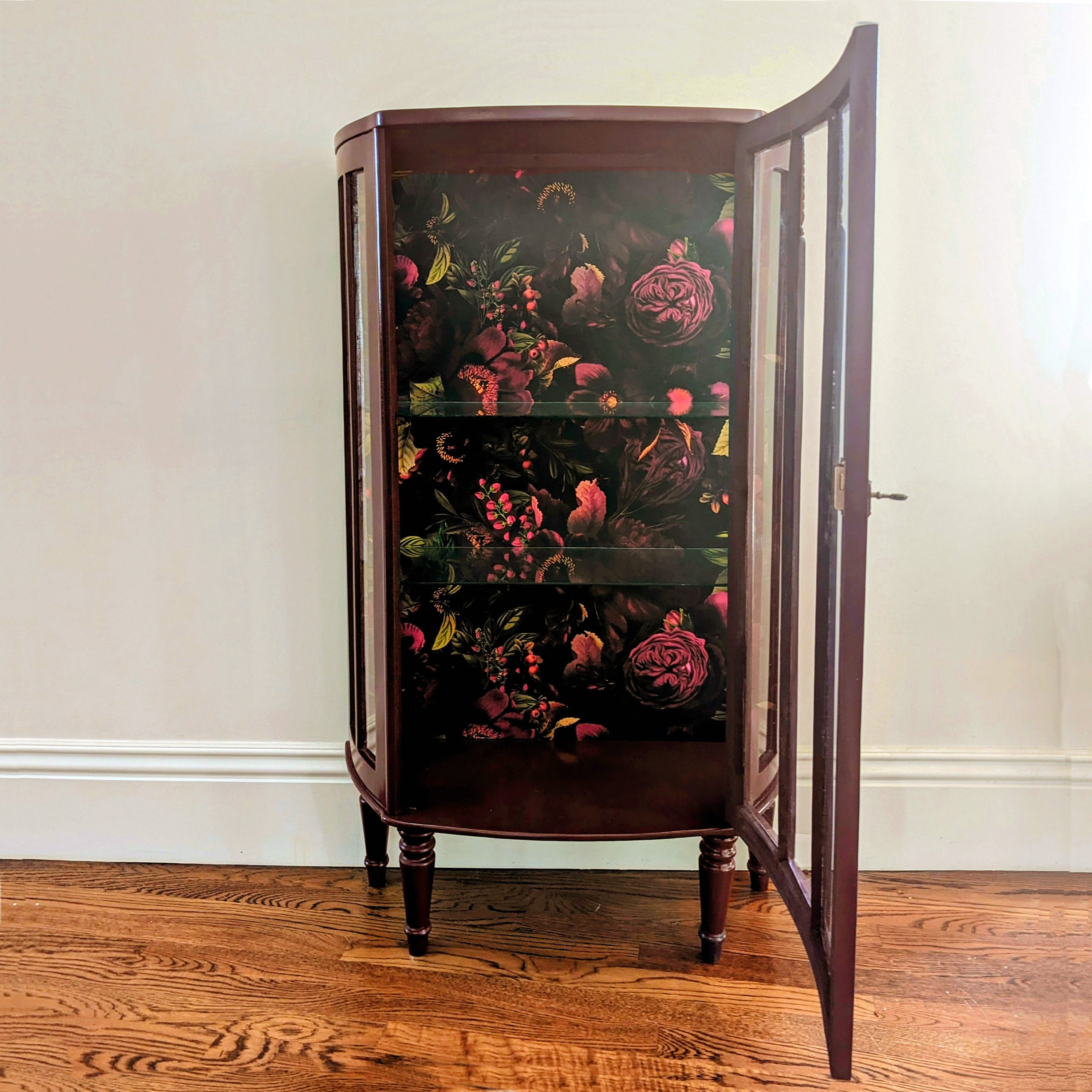 Gloss Plum Glass Panel Display Cabinet - Etsy