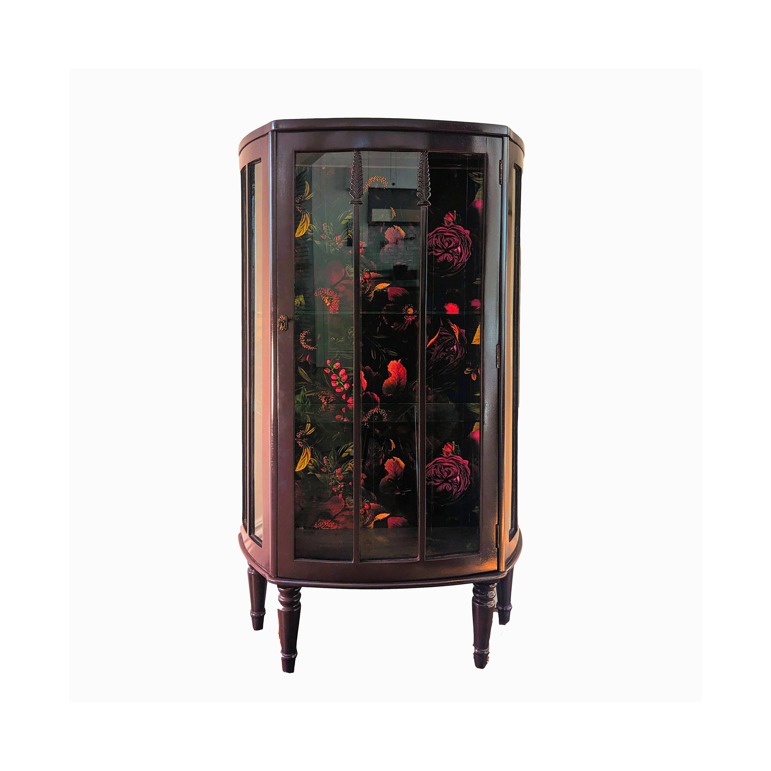 Gloss Plum Glass Panel Display Cabinet - Etsy