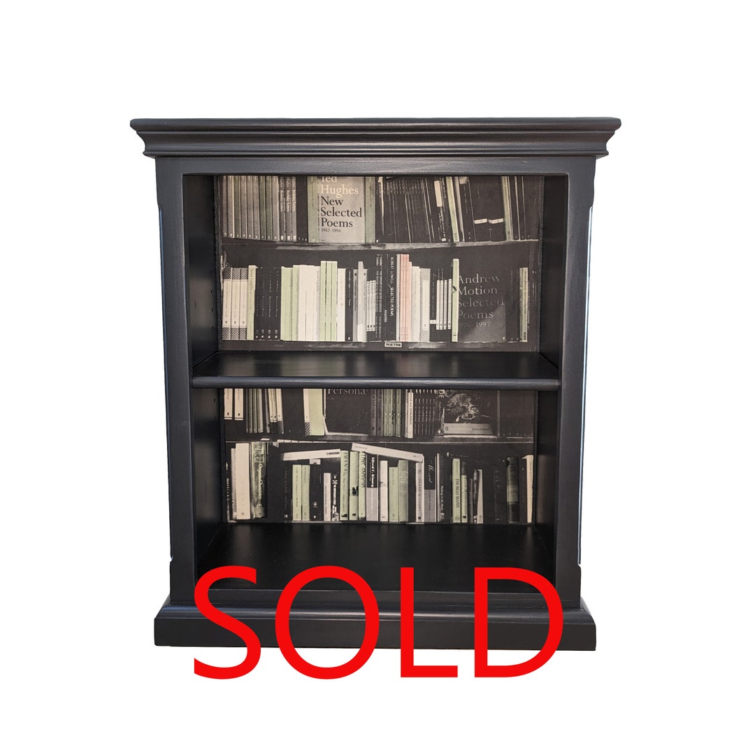 Small Black Poetry Bookcase - Etsy