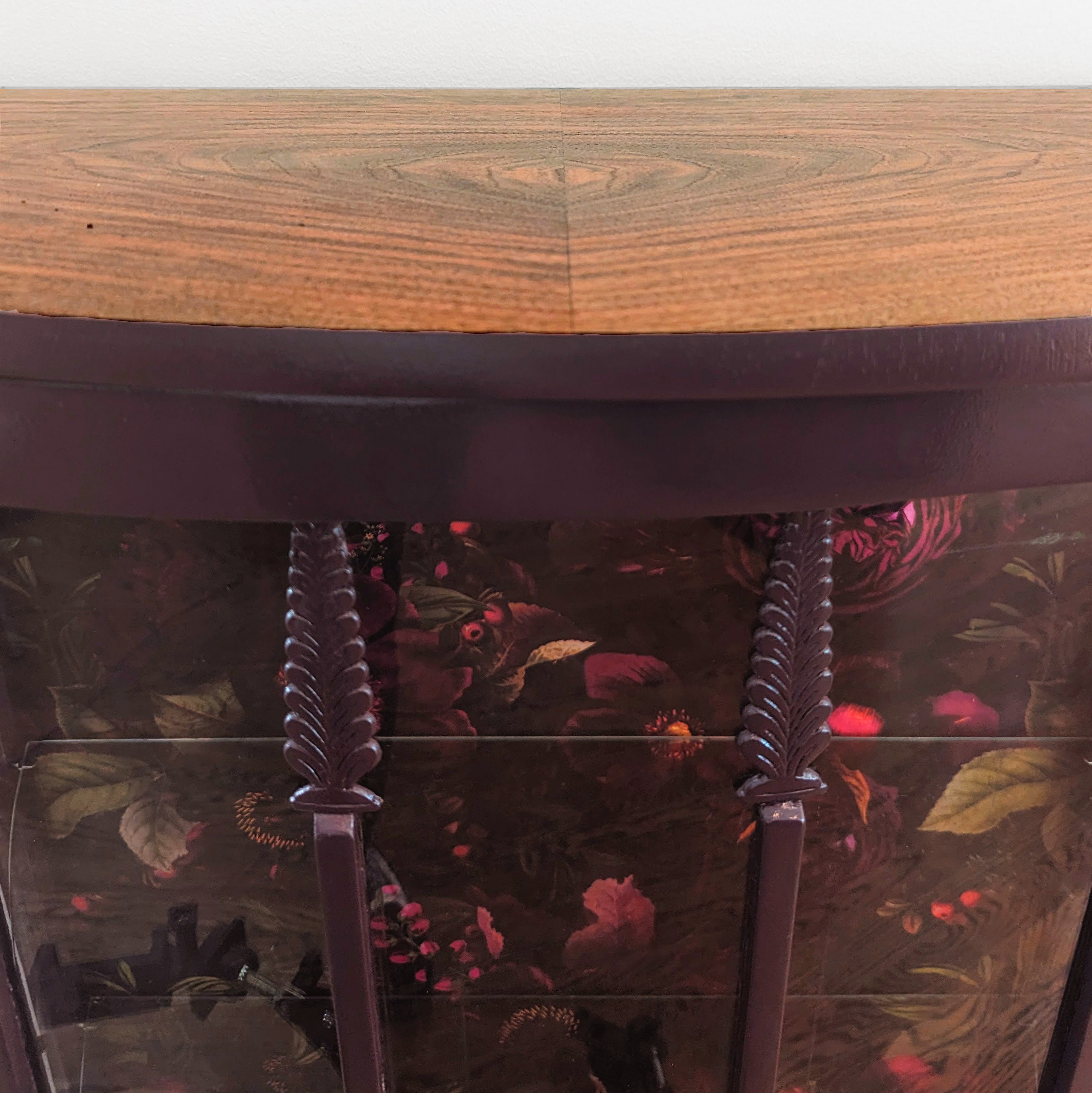 Gloss Plum Glass Panel Display Cabinet - Etsy