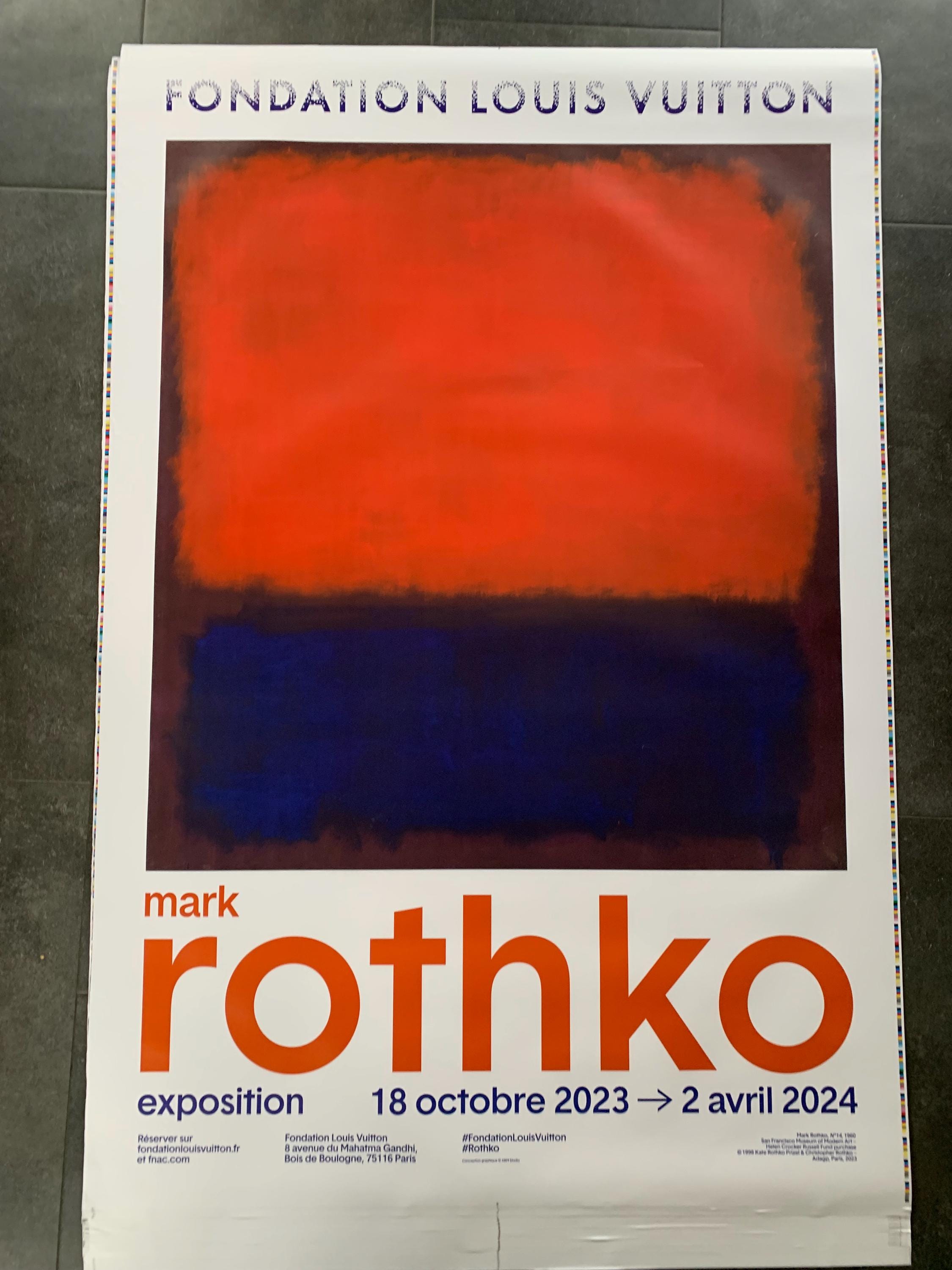 ORIGINAL POSTER – Mark Rothko Exhibition Paris | Style A | 4x6 Ft - Etsy