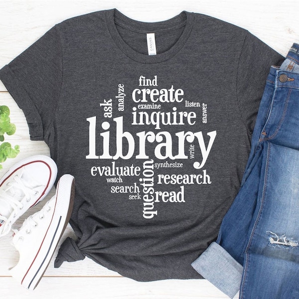 Library T Shirt - Etsy
