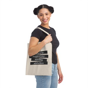 Reading Addiction Tote Bag | Readers Bag | Personalized Tote Bags ...