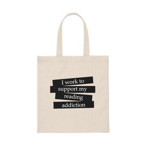 Reading Addiction Tote Bag | Readers Bag | Personalized Tote Bags ...