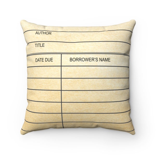 Library Card Pillow - Etsy