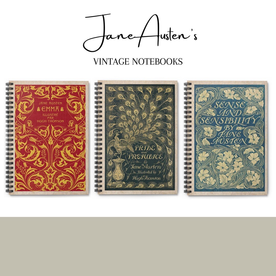 Jane Austen’s Vintage Notebook Set | Pride and Prejudice | Sense ...