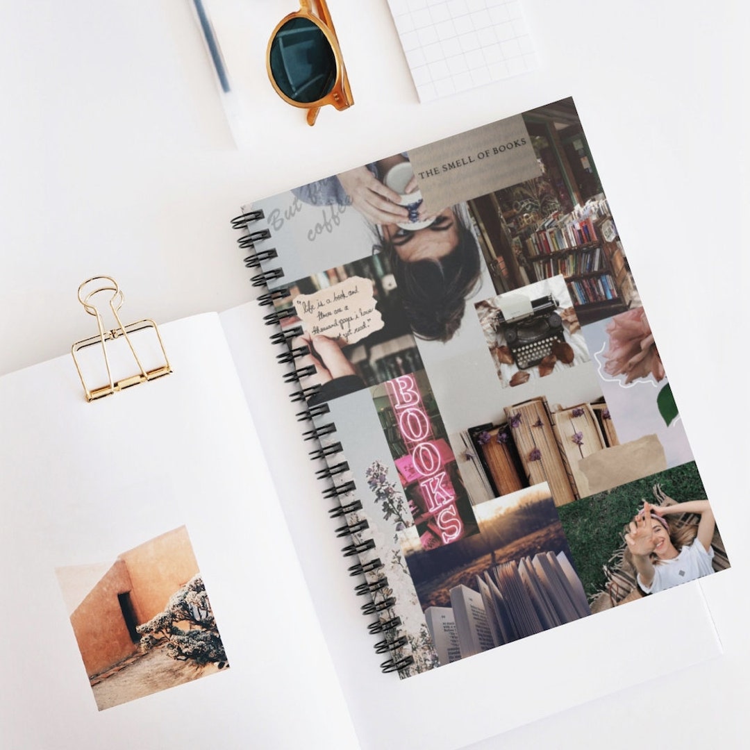 Bookish Collage Notebook | Book Lover Notebook | Book Lover Gift ...