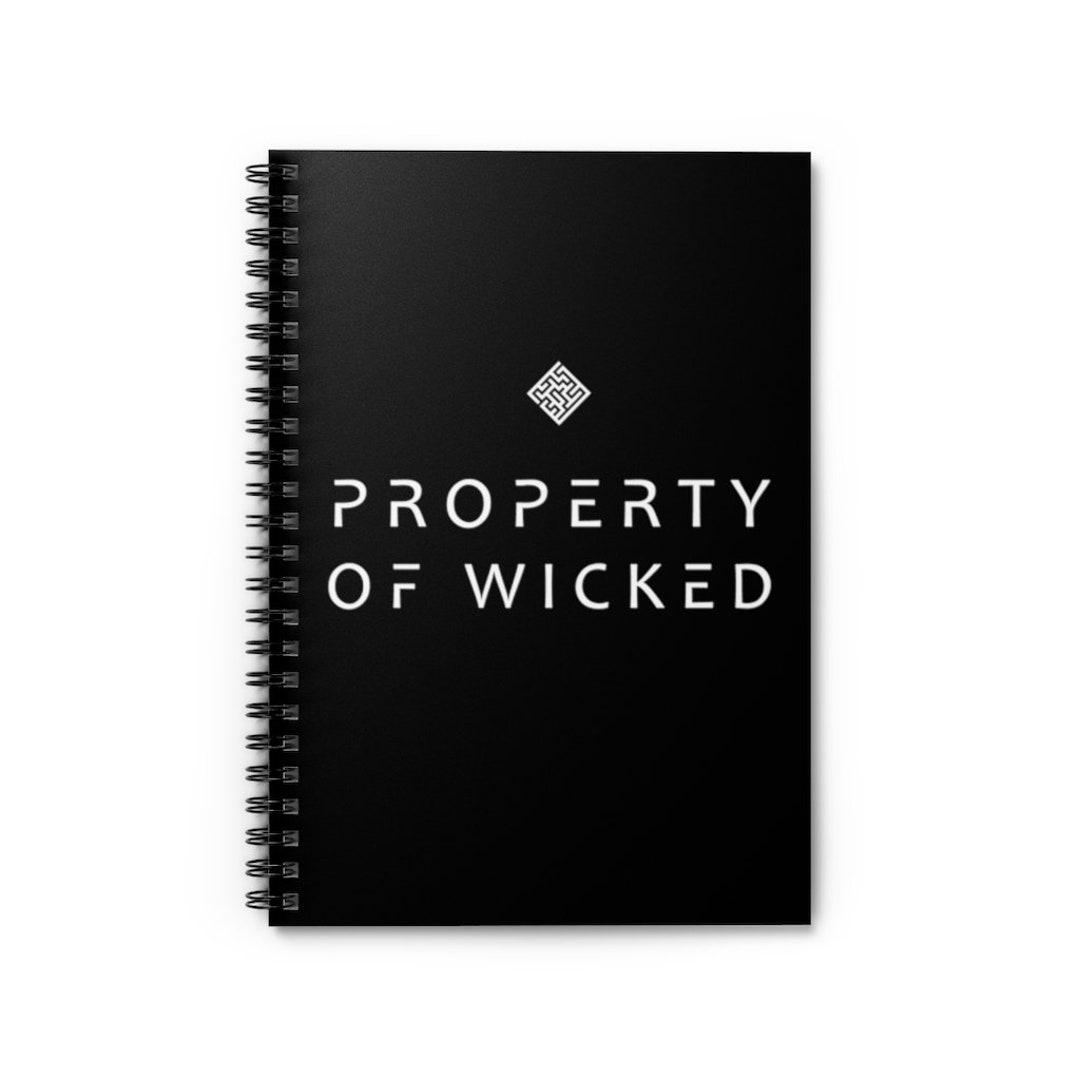 Property of Wicked Spiral Notebook | Book Lover Gift | Book Journal ...