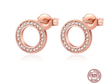 Pandora Rose Gold Earrings - Etsy