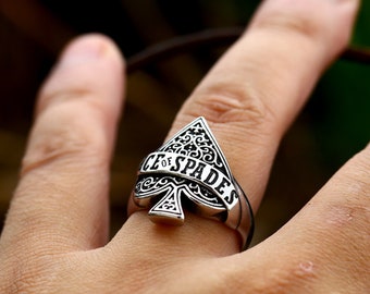 Ace of Spades Ring - Etsy