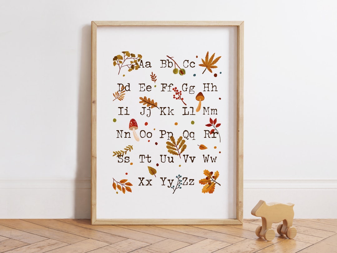 Woodland Alphabet Wall Art Forest ABC Printable Poster - Etsy