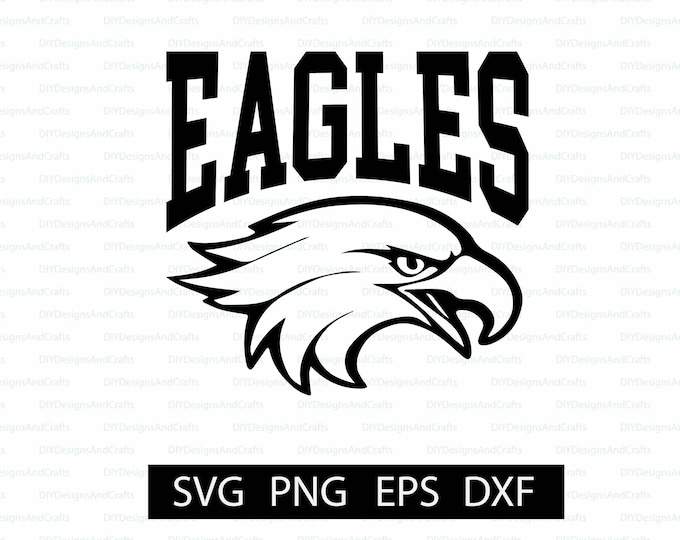 Eagles Digital Download | Eagle Head | Eagles School Mascot SVG ...
