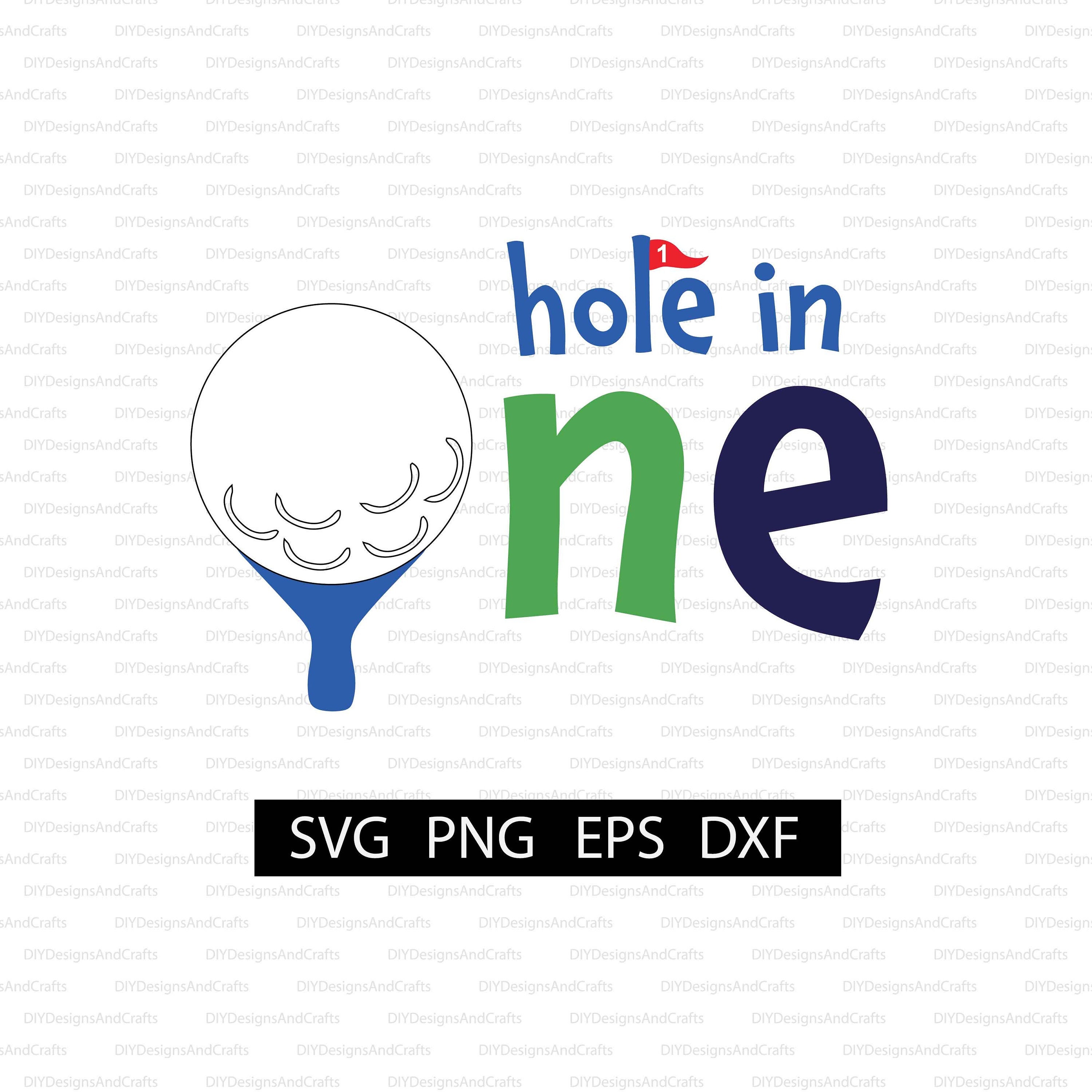 Hole in One Digital Download Golf First Birthday SVG for - Etsy