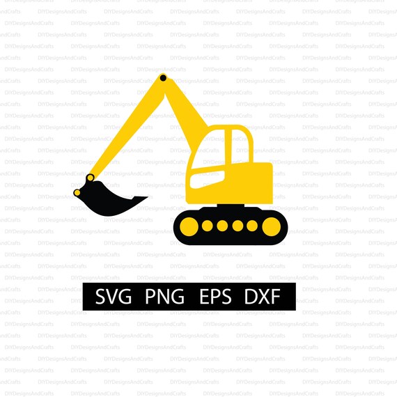 Excavator Digital Download SVG Digger Construction - Etsy