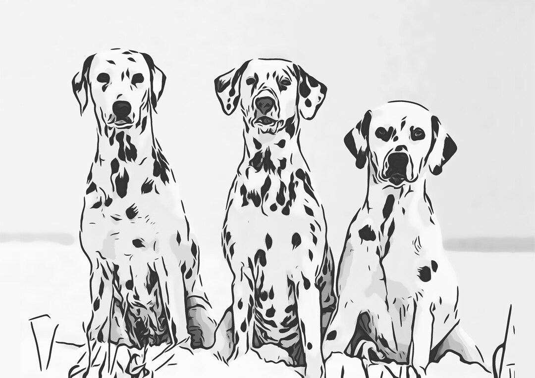 Digital File - Three Dalmatian - Etsy