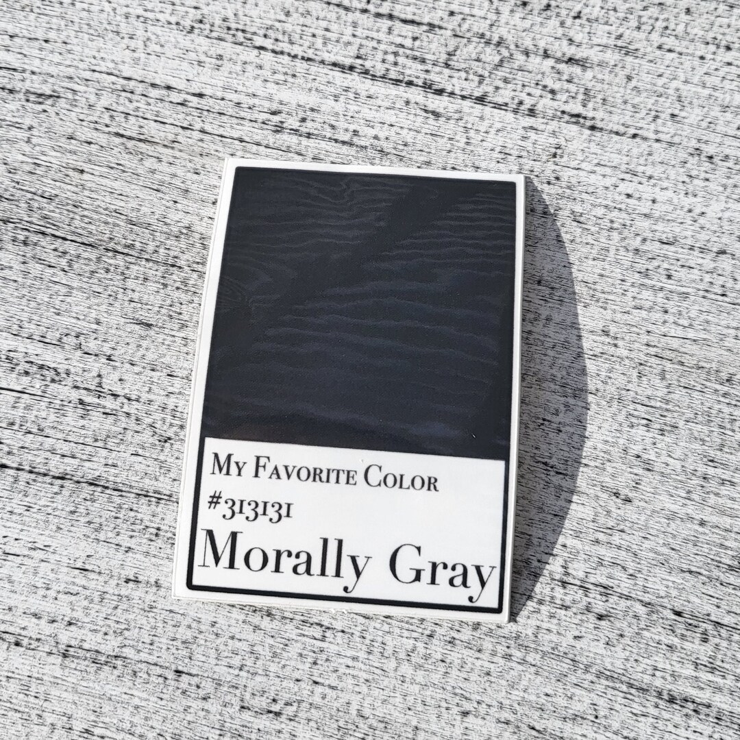 Morally Gray Color Swatch Vinyl Sticker 1.7 X 2.4 - Etsy