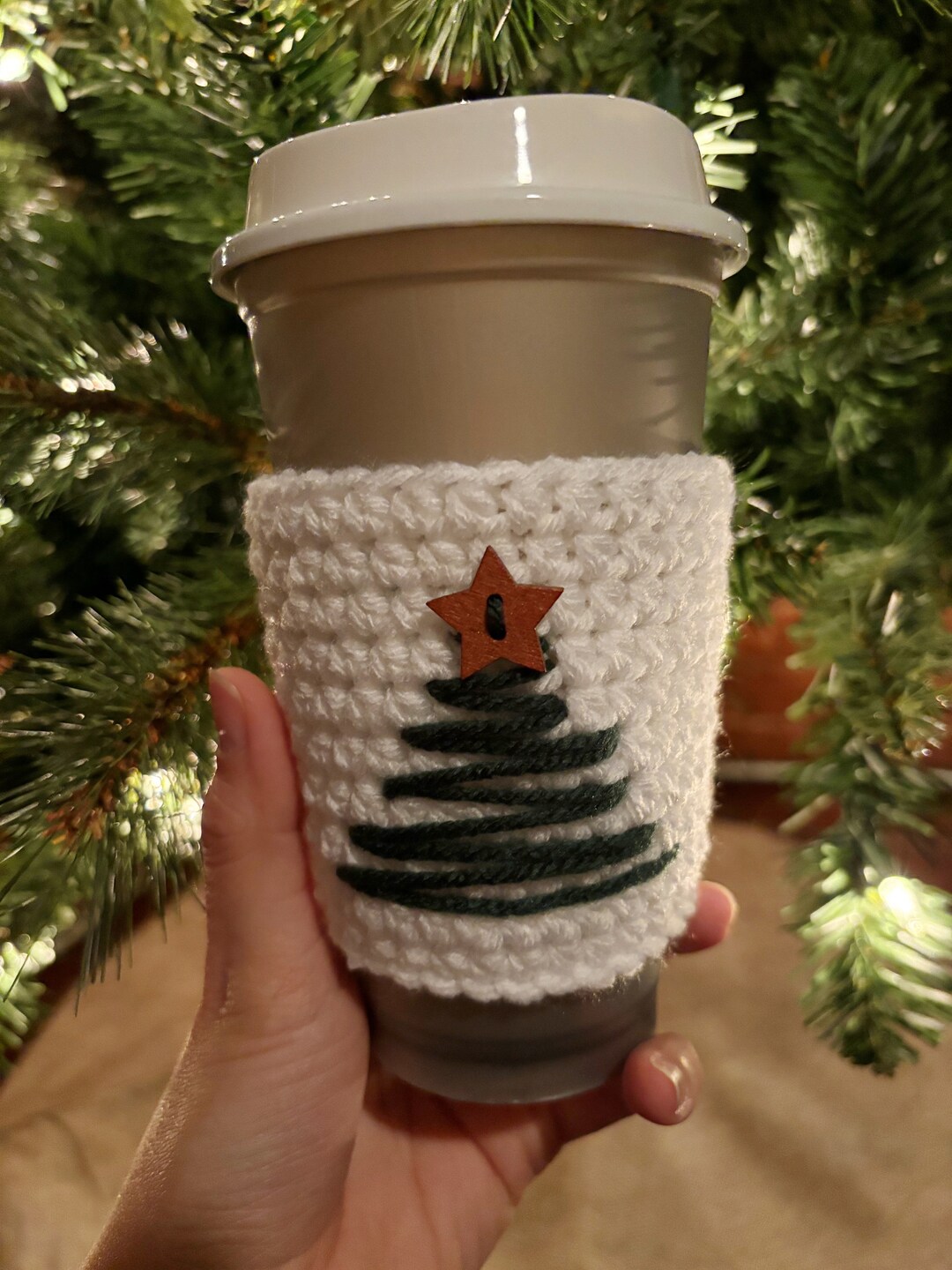 Christmas Tree Coffee Cup Cozy - Etsy
