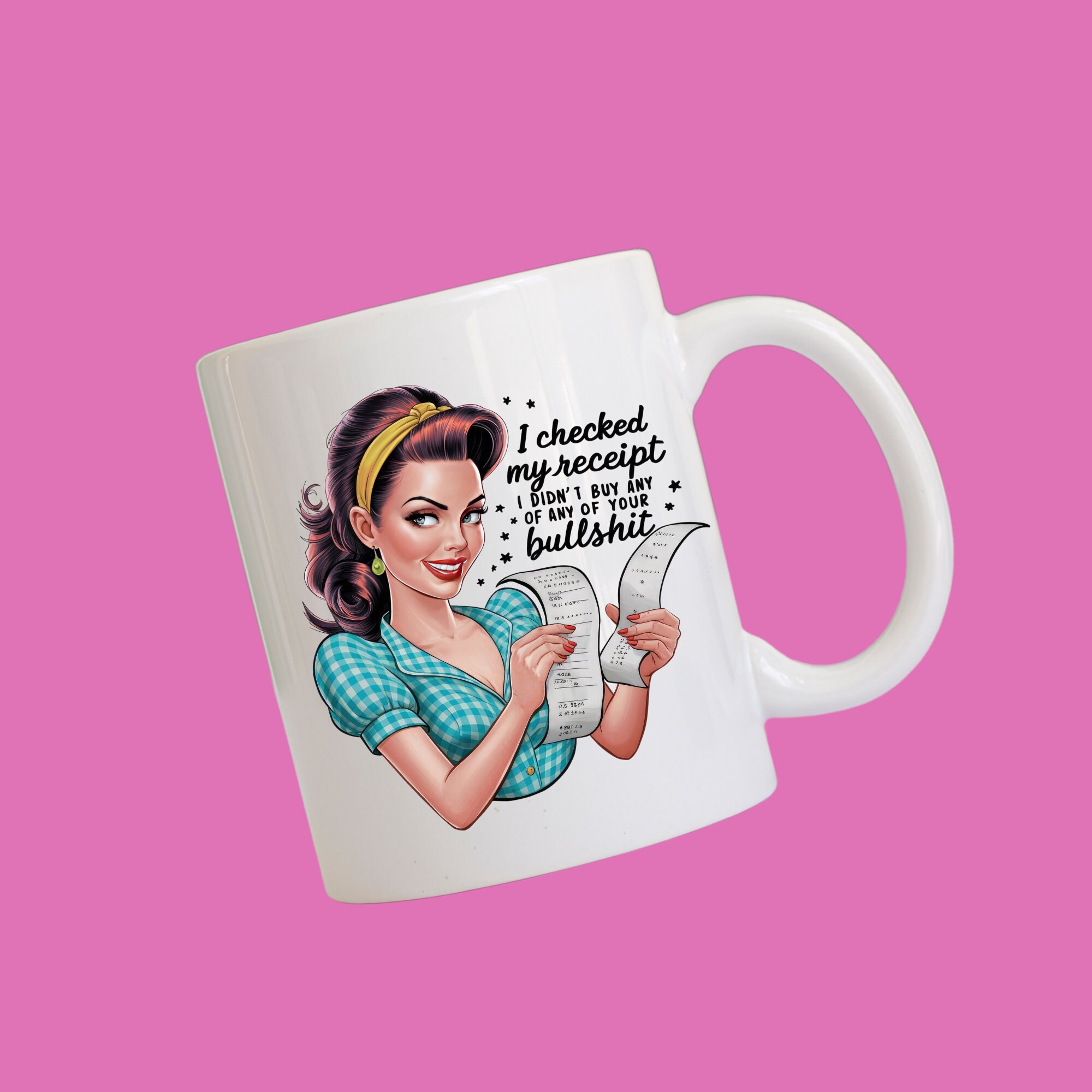 Unhinged Cup, Funny Meme Mug, Vintage Housewife Sassy Gift, I Didn't ...