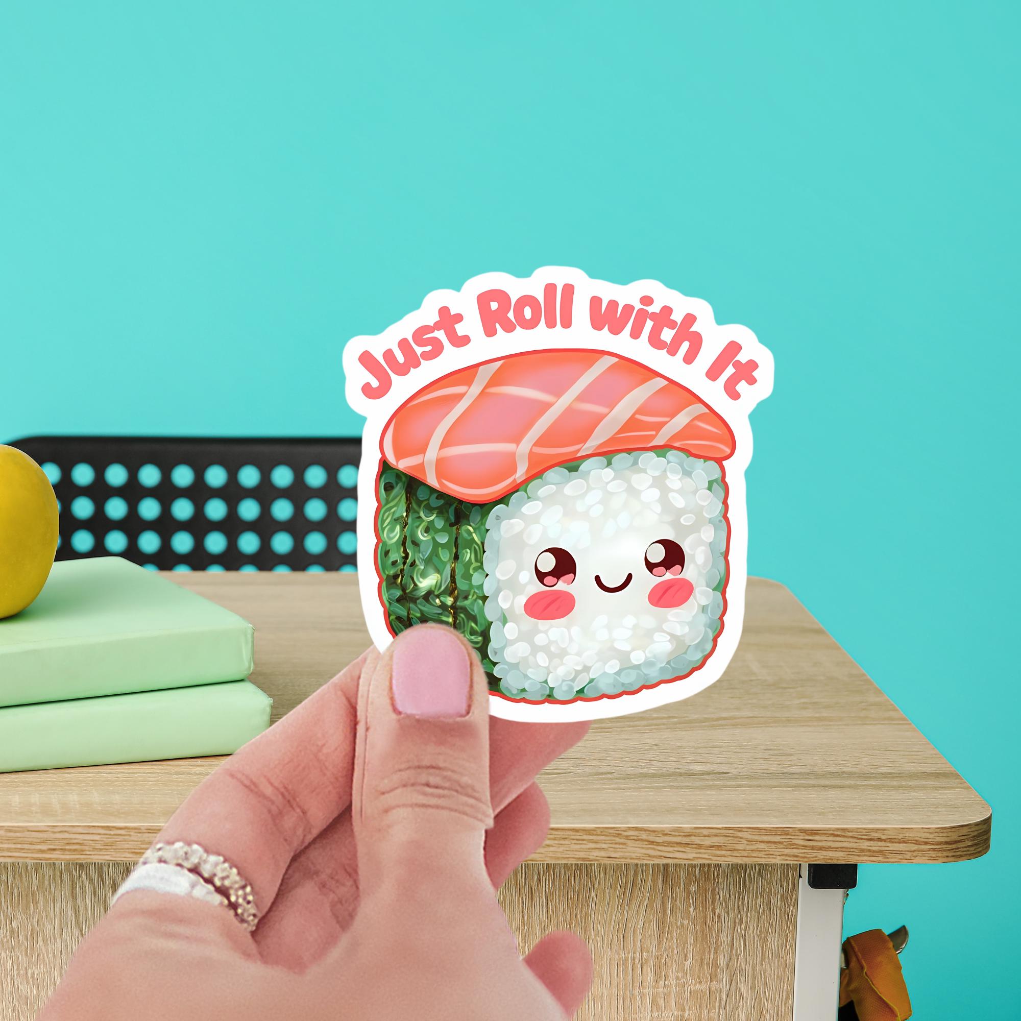 Sushi Roll Sticker, Waterproof Sticker, Selfcare Sticker for Water ...