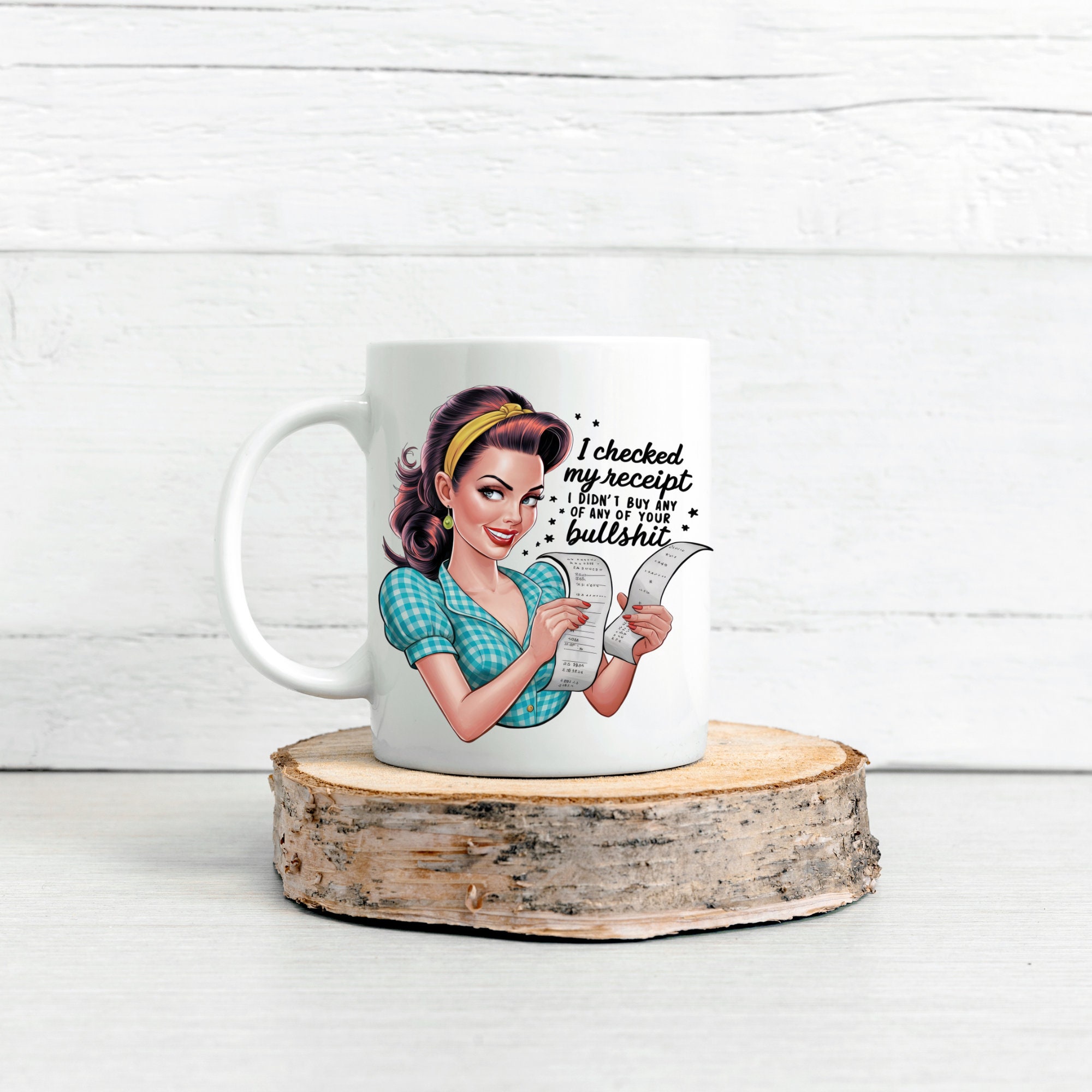 Unhinged Cup, Funny Meme Mug, Vintage Housewife Sassy Gift, I Didn't ...