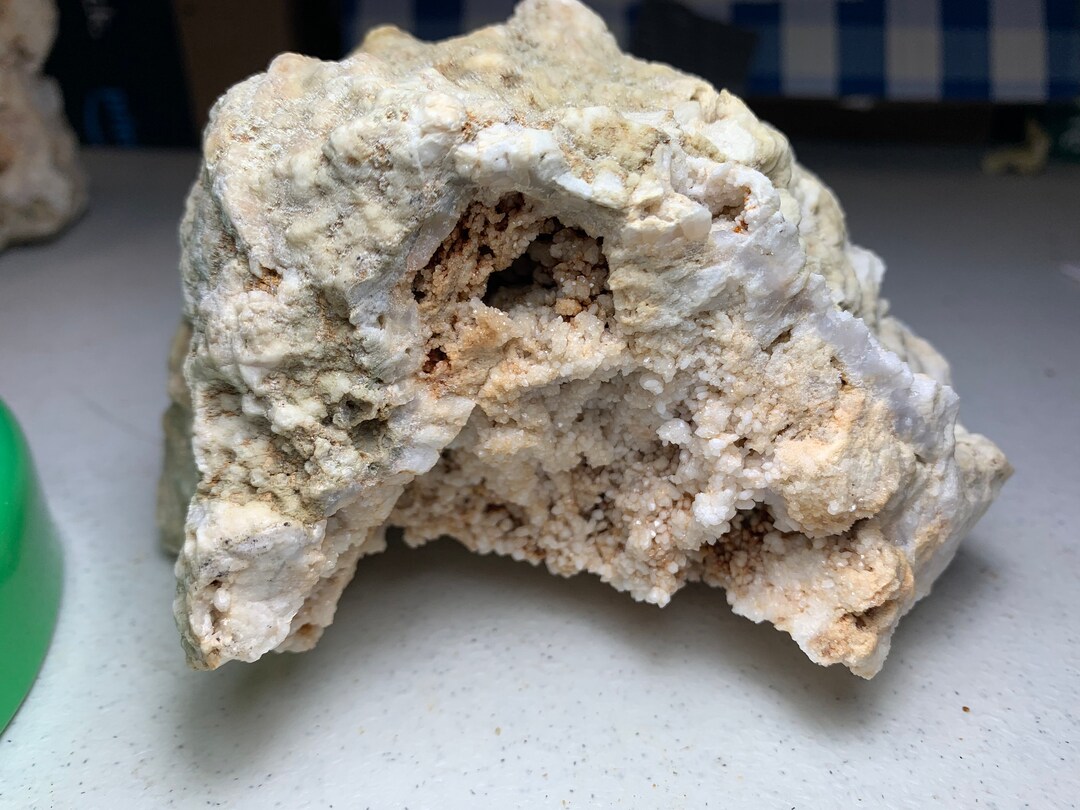 White & Red Quartz Geode - Etsy