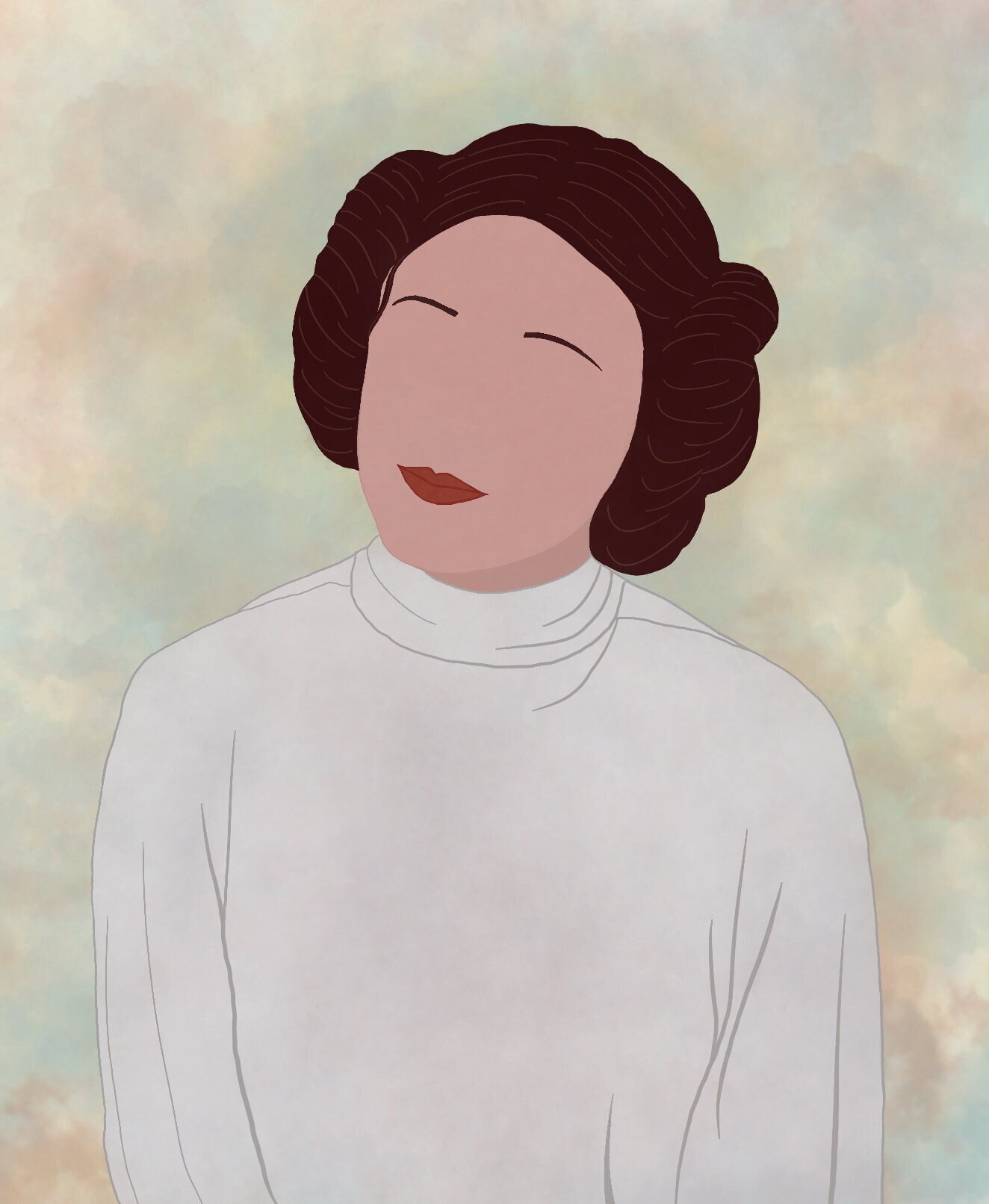 Princess Leia Holographic Sticker - Etsy