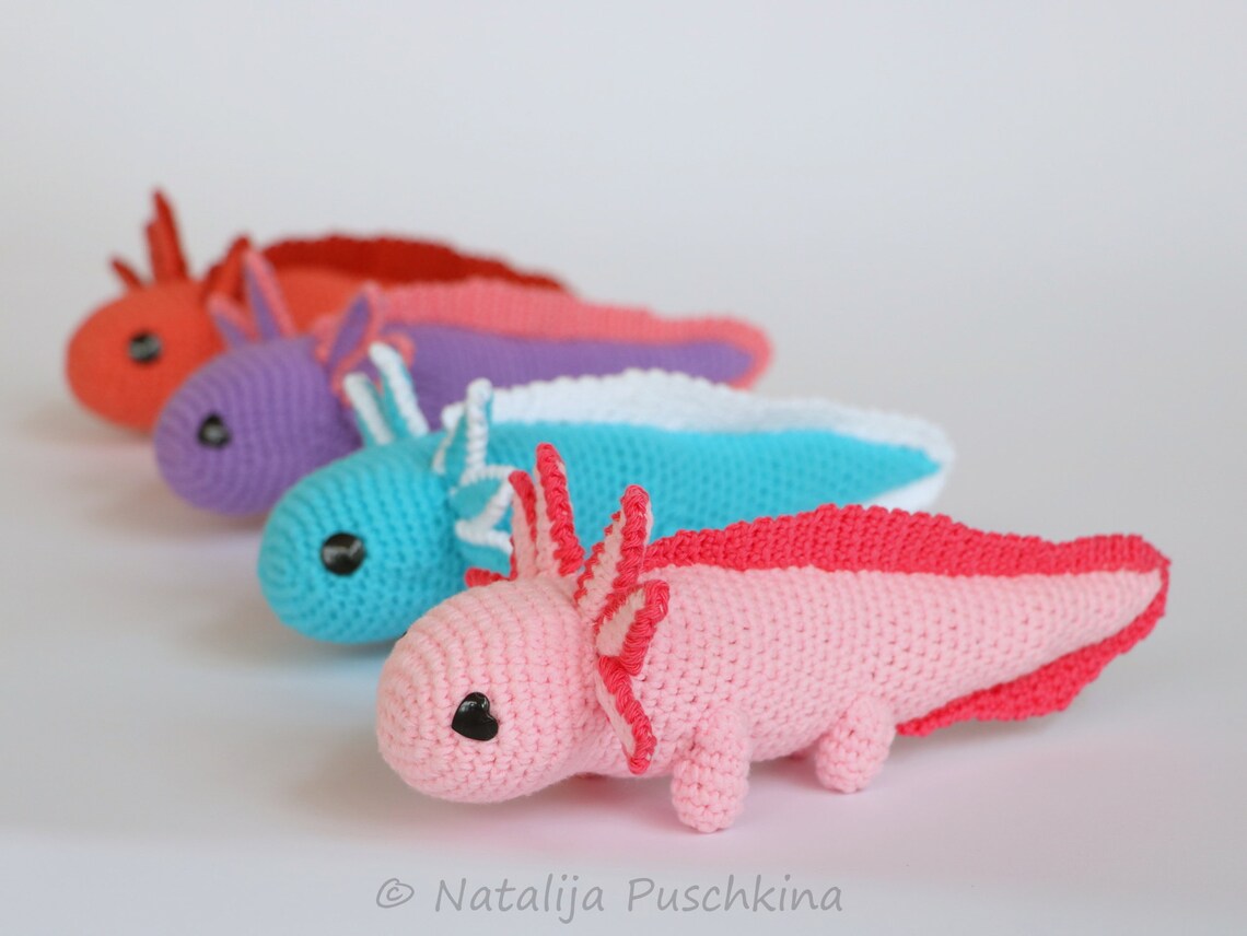 Axolotl Crochet Pattern Amigurumi Axolotl Amphibian Pdf | Etsy