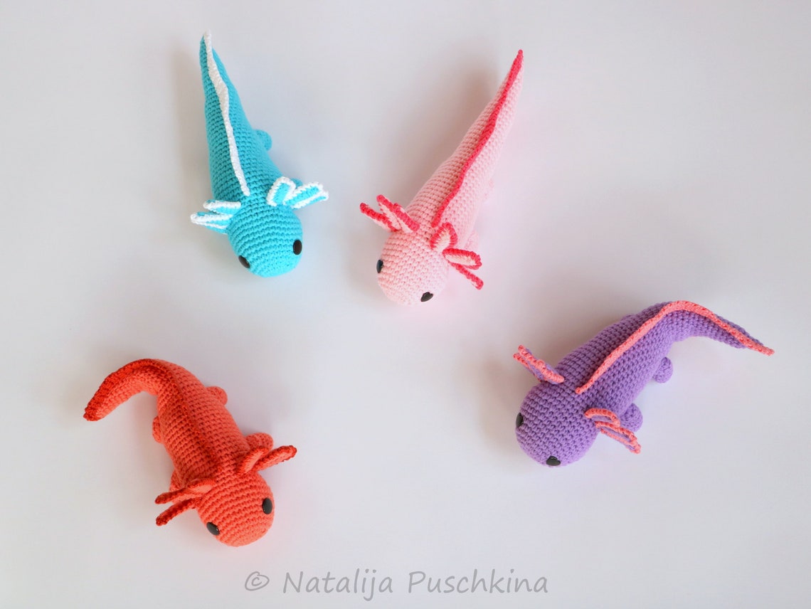 Axolotl Crochet Pattern Amigurumi Axolotl Amphibian Pdf | Etsy