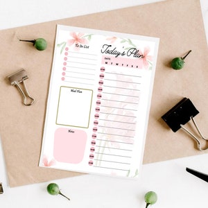 Printable Daily Planner, Cute and Floral Planner, to Do List ...
