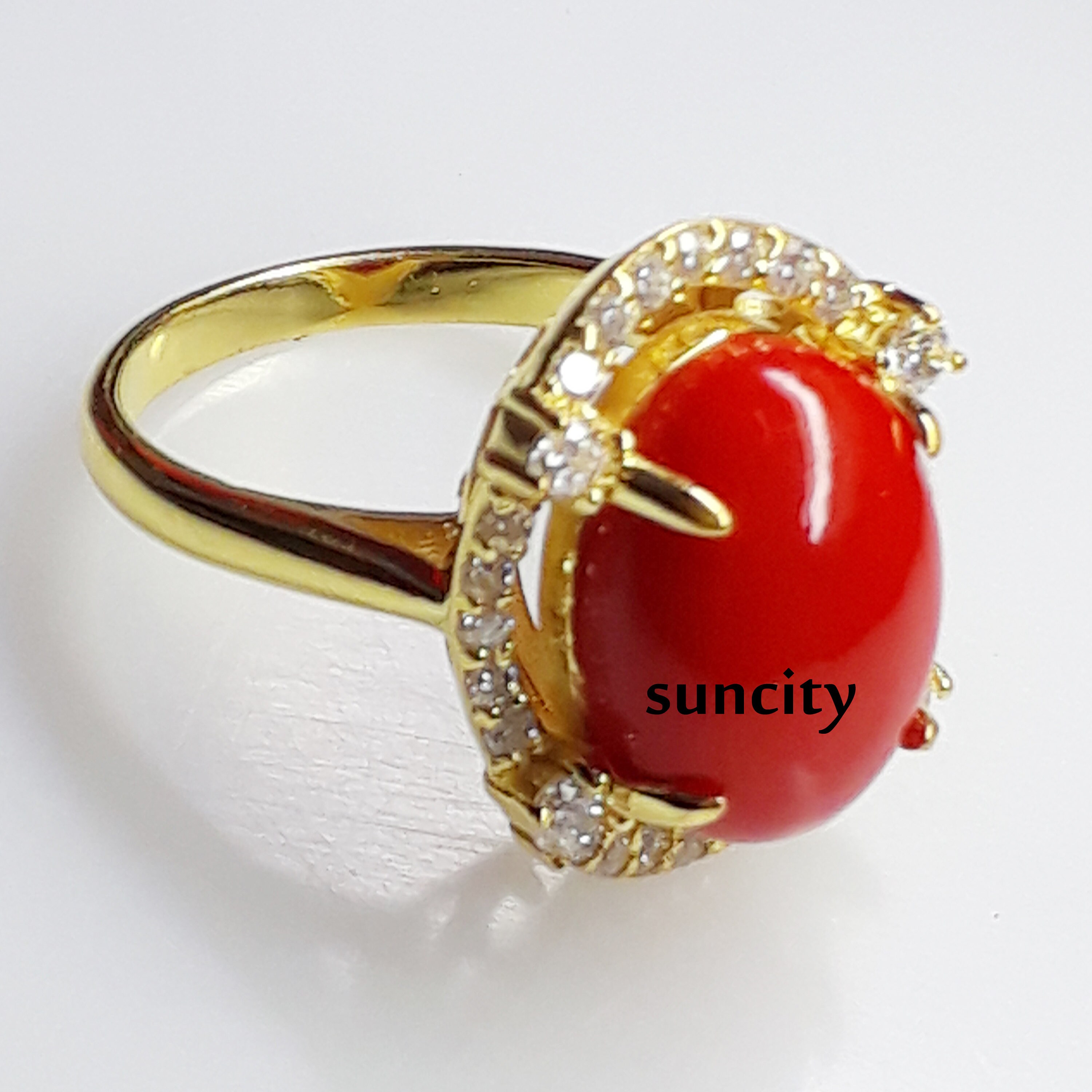 Natural Coral Ring-coral Ring for Astrology Purpose-real Red Coral ...