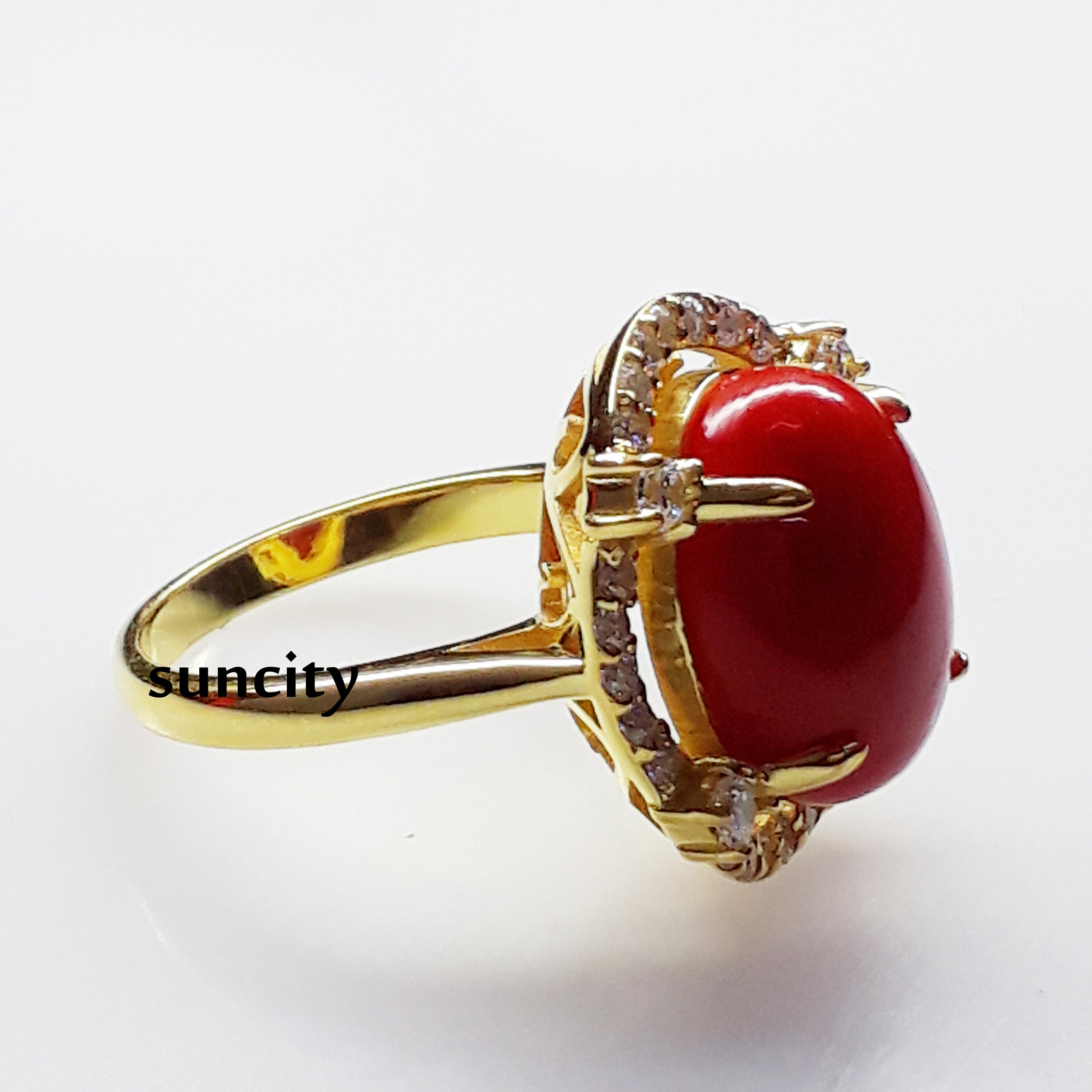 Natural Coral Ring-coral Ring for Astrology Purpose-real Red Coral ...