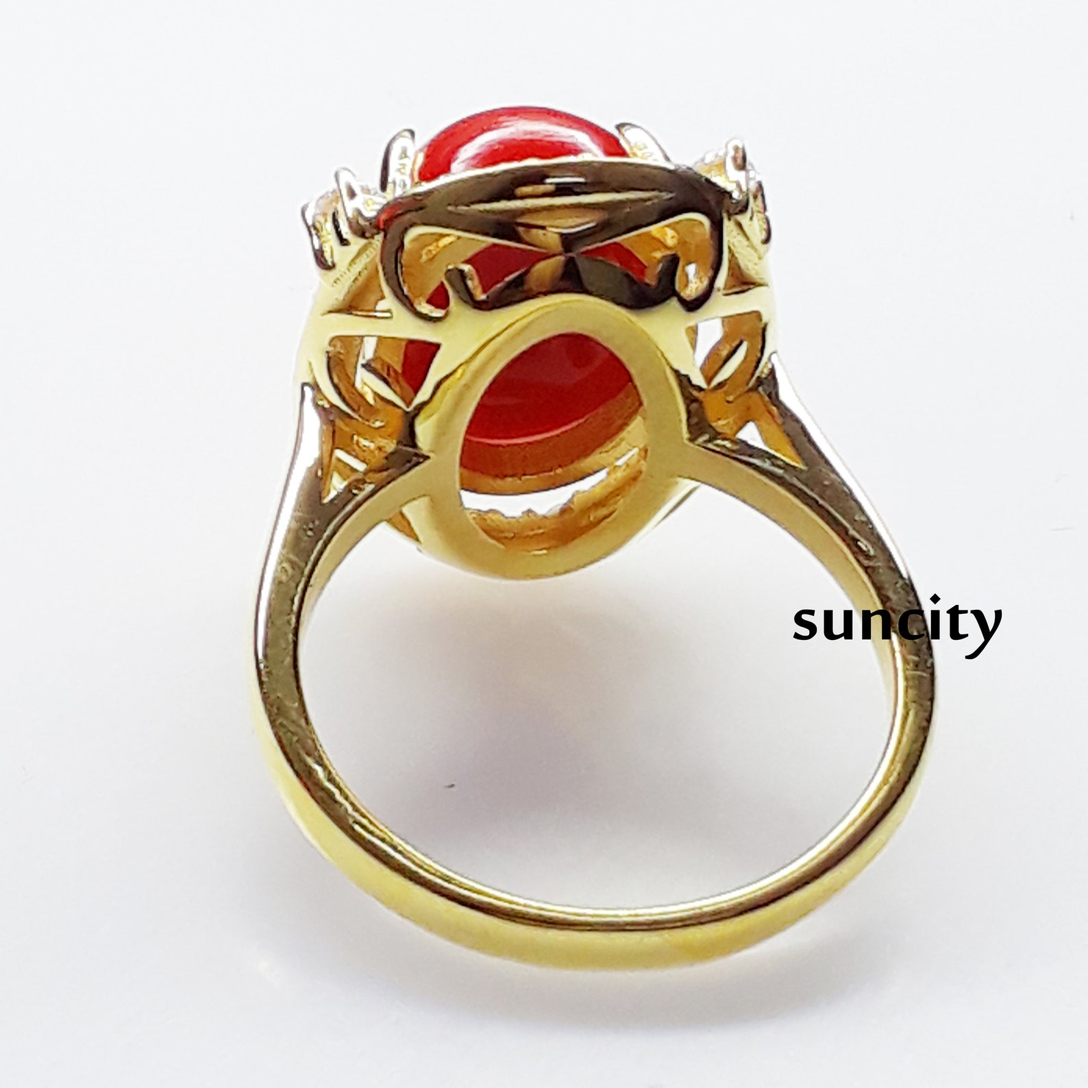 Natural Coral Ring-coral Ring for Astrology Purpose-real Red Coral ...