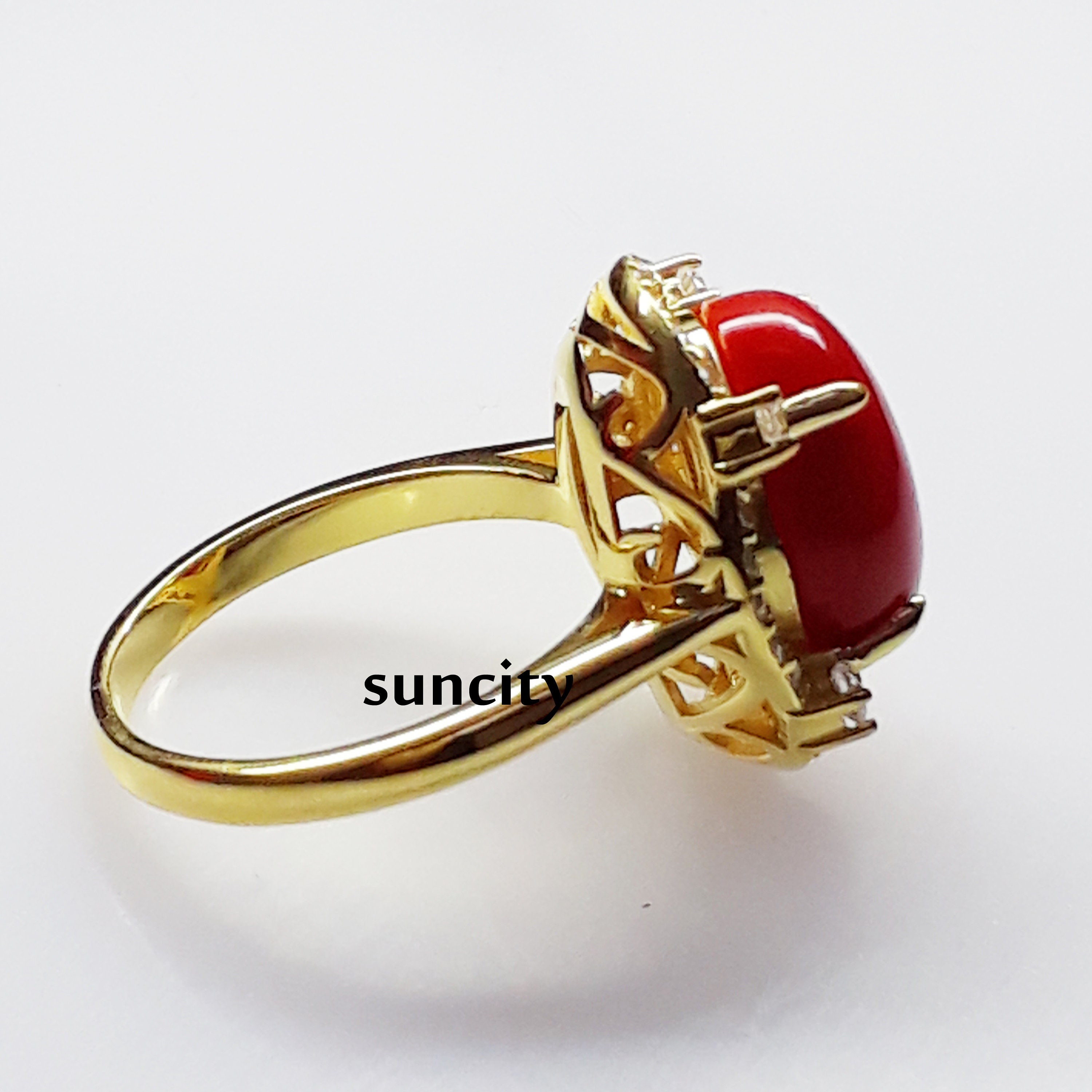Natural Coral Ring-coral Ring for Astrology Purpose-real Red Coral ...