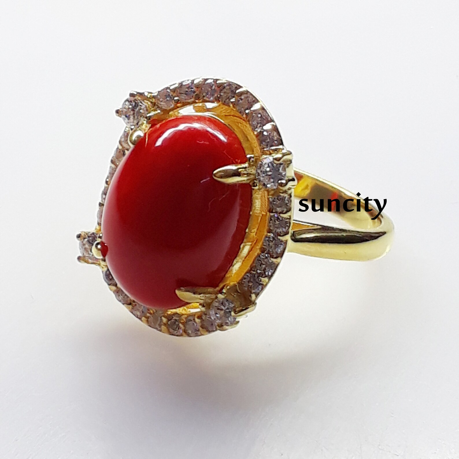 Natural Coral Ring-coral Ring for Astrology Purpose-real Red Coral ...