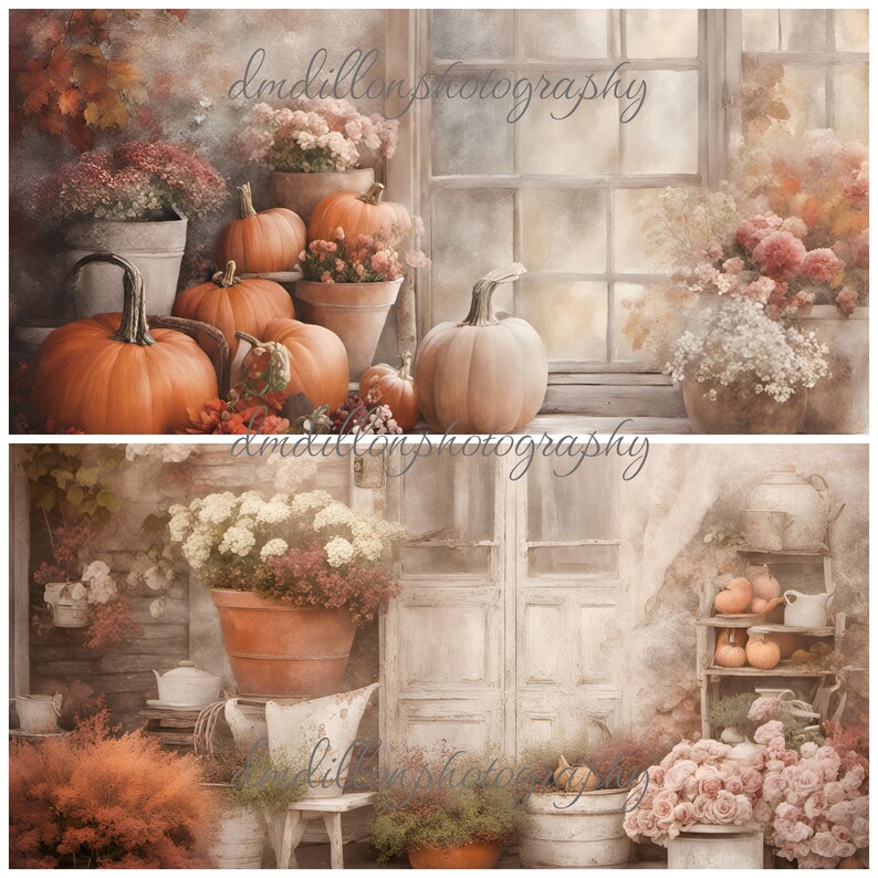 Fall French Farmhouse Digital Images Set of 6 PNG Images Old World ...