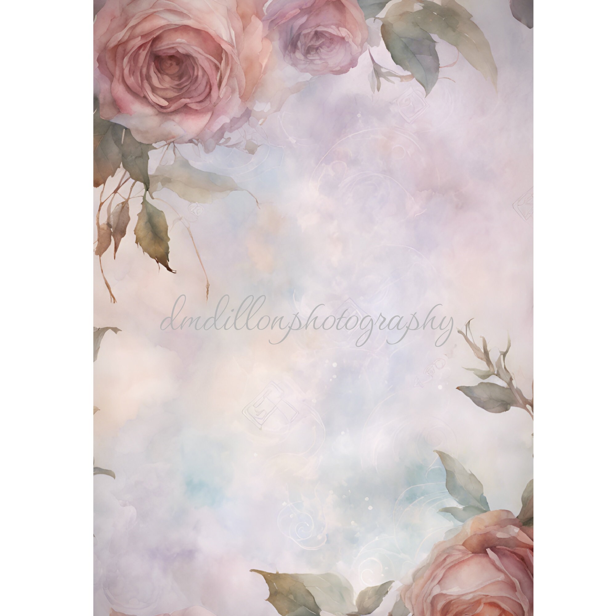 Antique Roses Digital Text Frame, Printable Frame for Invitations ...