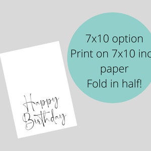 Happy Birthday Card, Simple Birthday Card, Printable Birthday Card ...