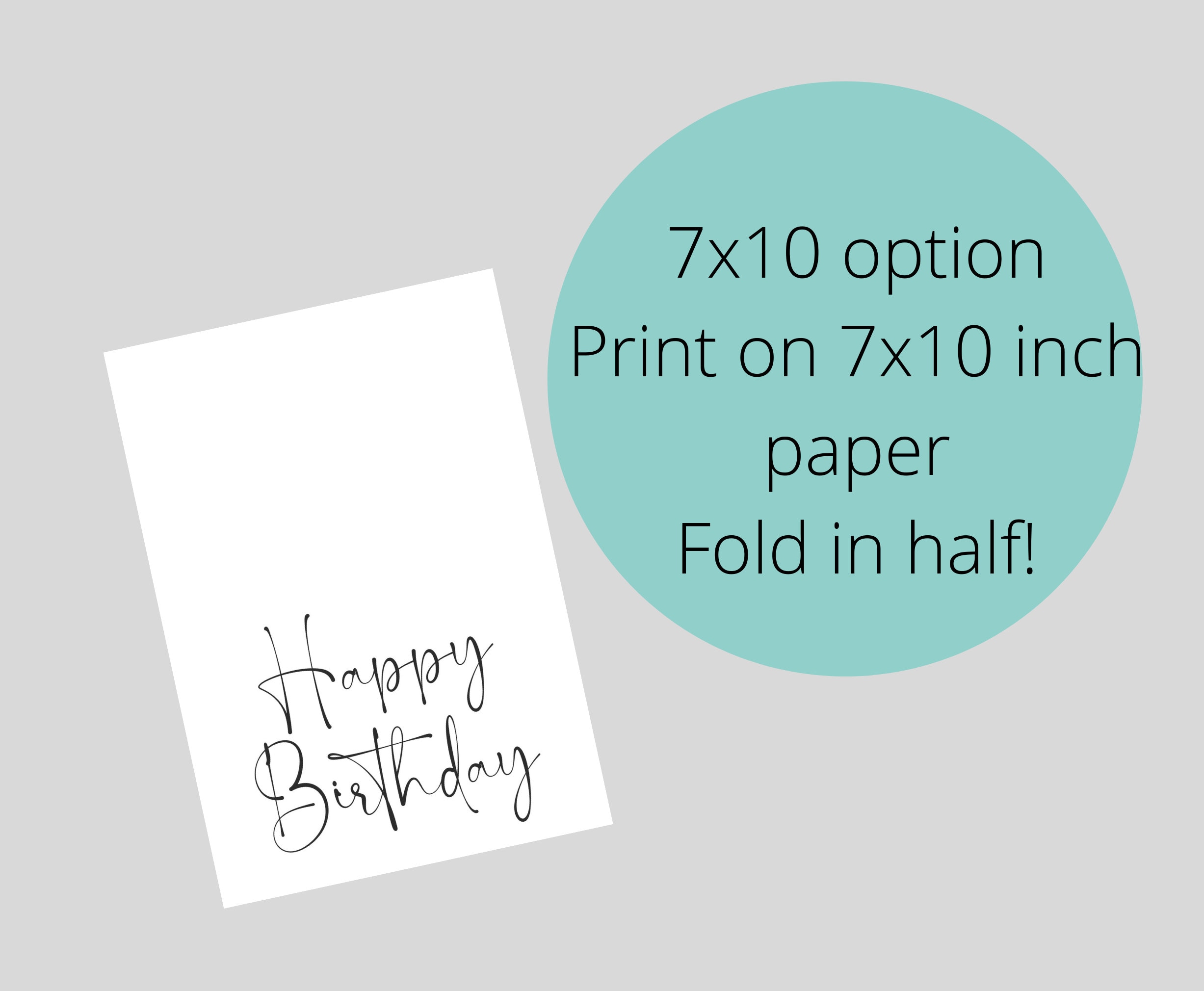 Happy Birthday Card, Simple Birthday Card, Printable Birthday Card ...