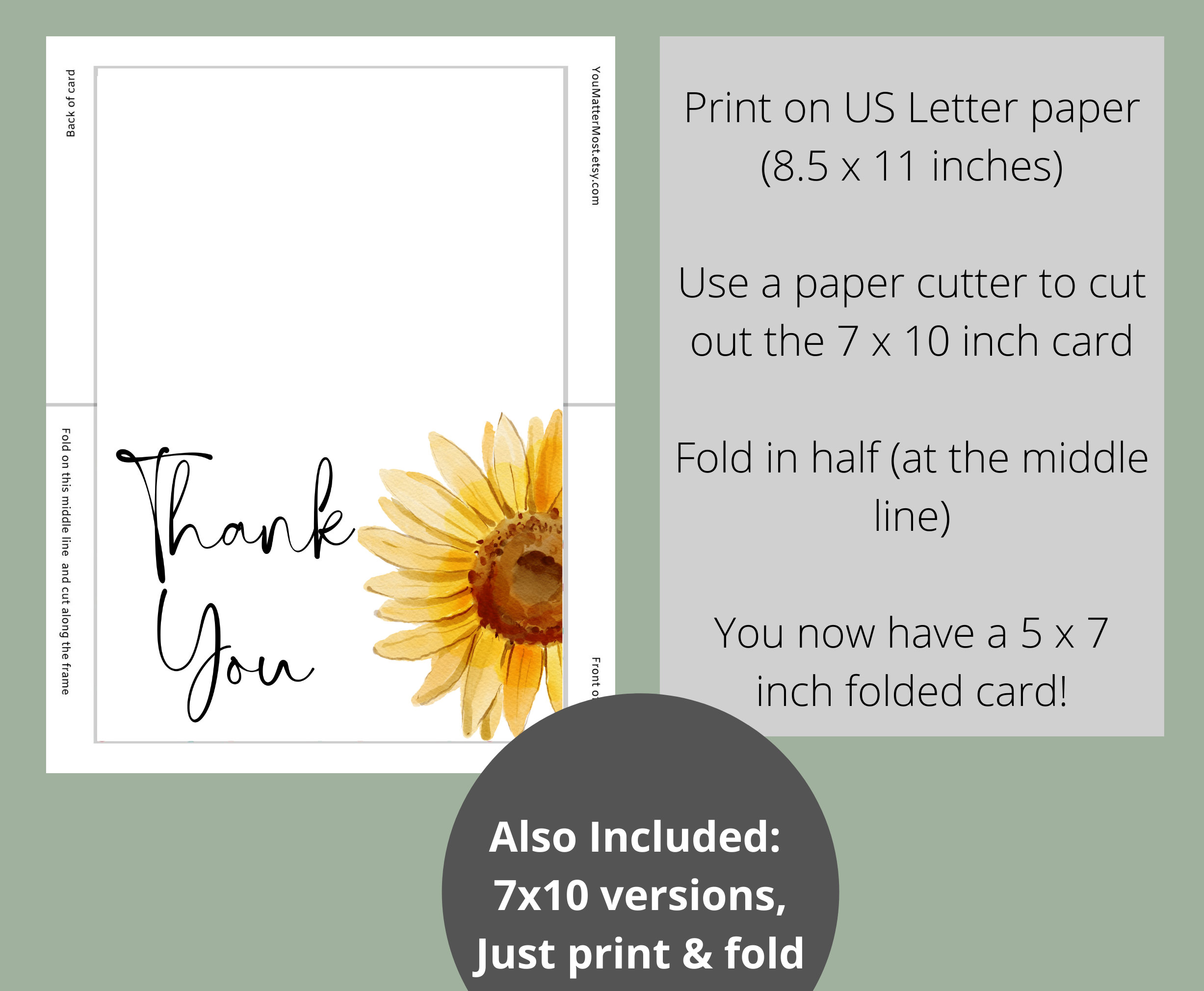 Printable Thank You Cards, Thank You Cards Download, Thank You Cards ...