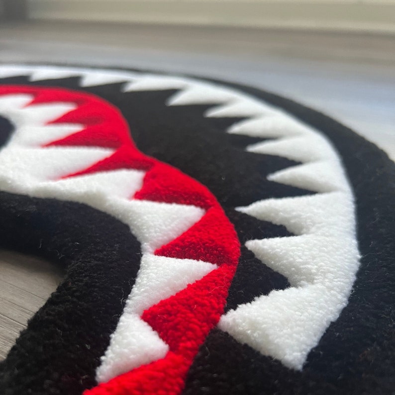 Made-to-order Bape Shark Teeth Custom Tufted Rug - Etsy