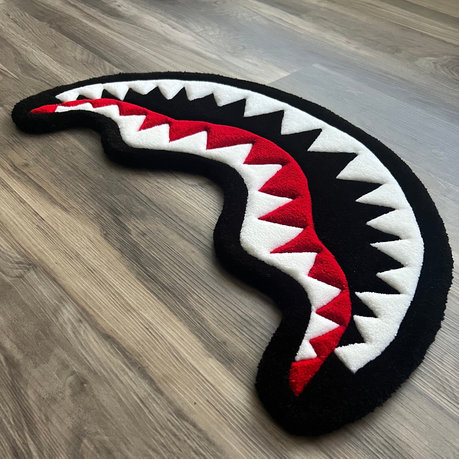 Made-to-order Bape Shark Teeth Custom Tufted Rug - Etsy