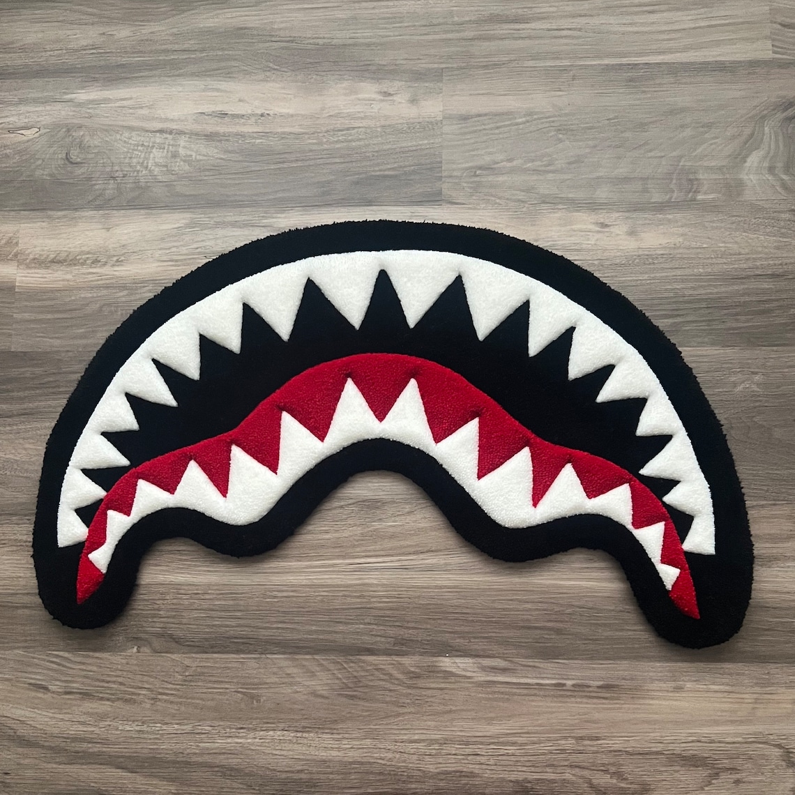 Made-to-order Bape Shark Teeth Custom Tufted Rug - Etsy
