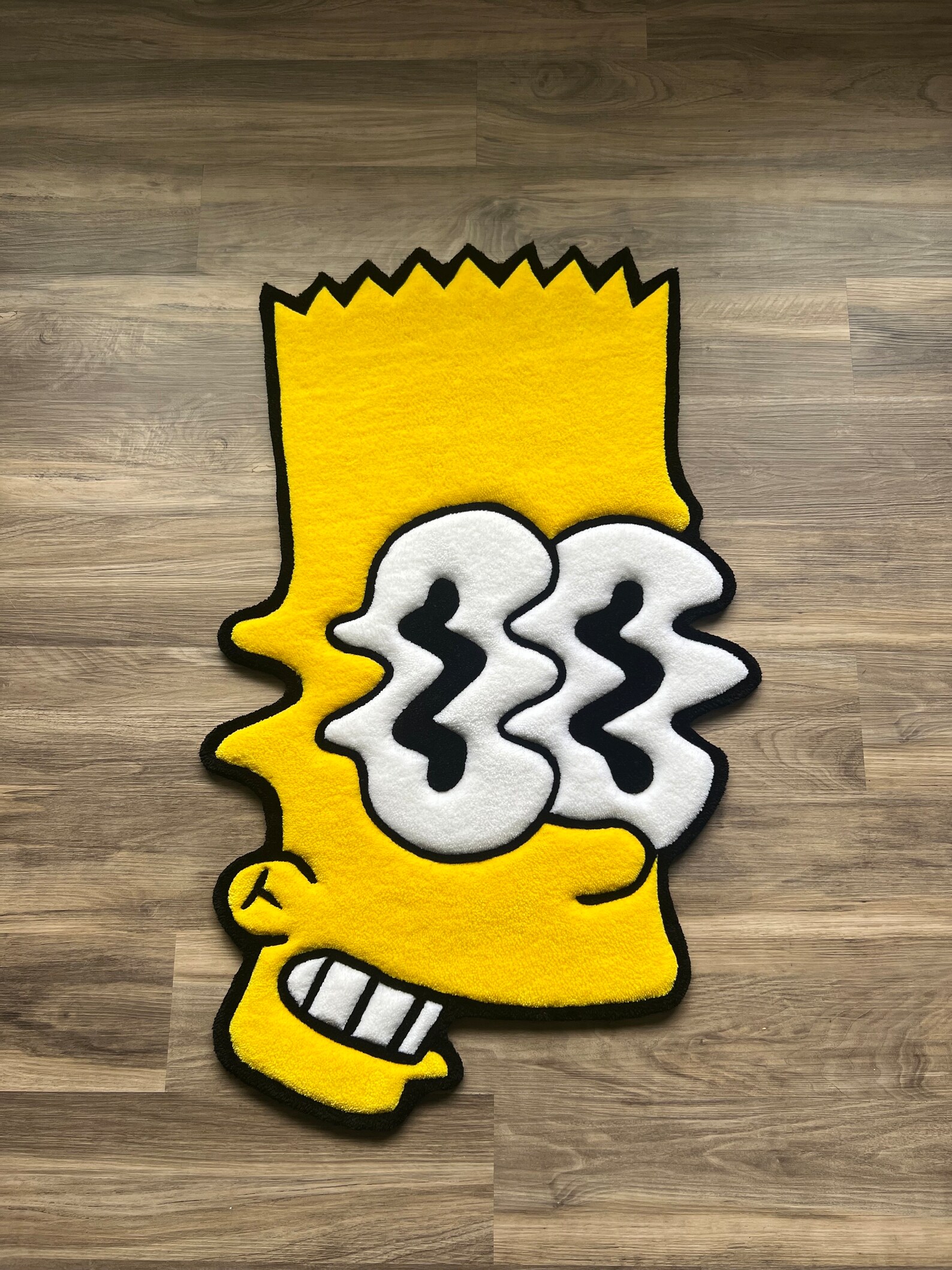 Trippy Bart Simpson Custom Tufted Rug - Etsy