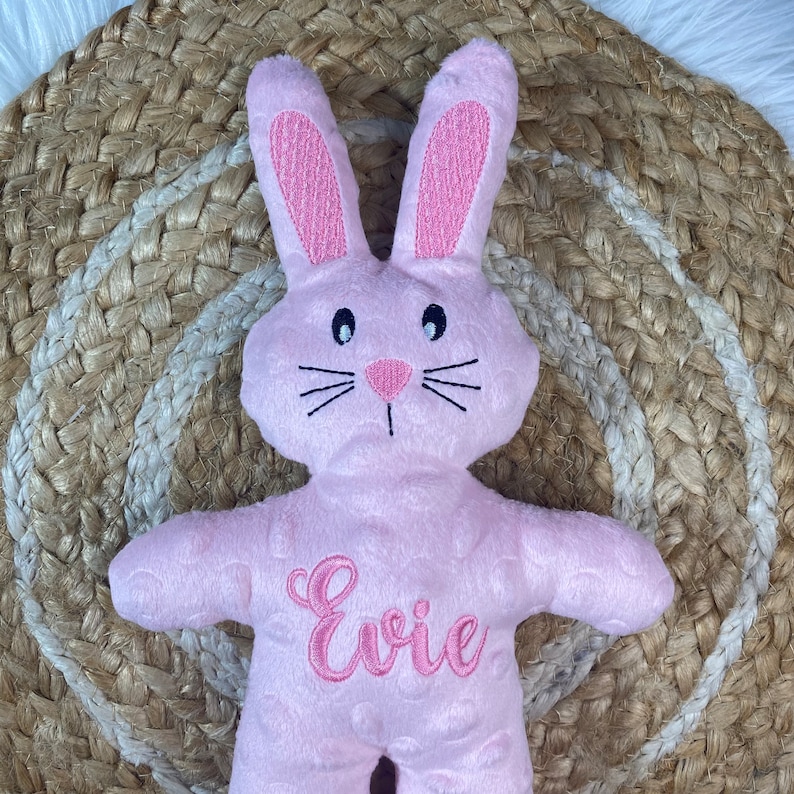Personalized Bunny Rabbit Easter Baby Crinkle Rattle Toy Baby Shower ...