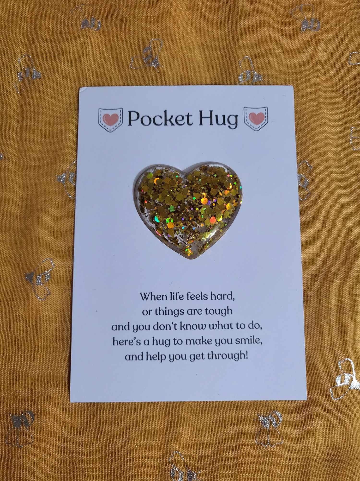 Pocket Hug Heart Pocket Hug Token Resin Heart Keepsake - Etsy