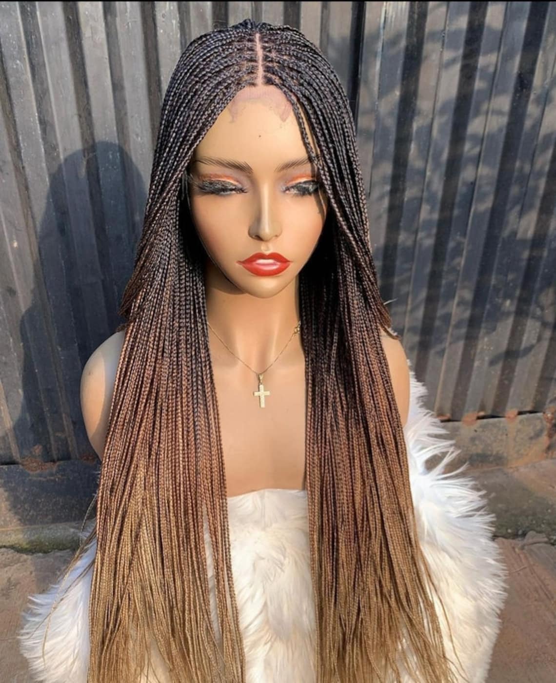 Gorgeous 30 Inches Long Braided Wig for Black Women With Closure and ...