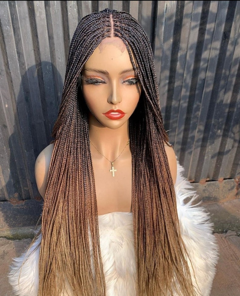 Gorgeous 30 Inches Long Braided Wig for Black Women With Closure and ...